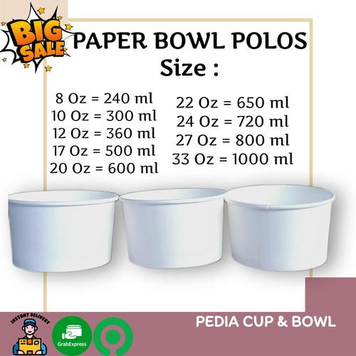 Jual Paper Bowl Polos - 8 Oz (240 ml) - Kota Tangerang - CIPADU CUP AND ...