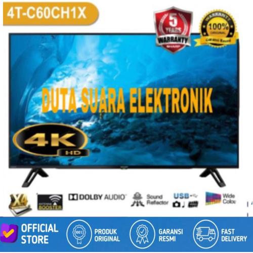 Promo Sharp LED TV 60 Inch 4T-C60CH1X / 4TC60CH1X / 60CH1X AQUOS 4K UHD ...