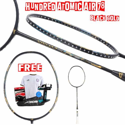Jual Raket Badminton Hundred Atomic Air 78 Original - WHITE BLACK ...
