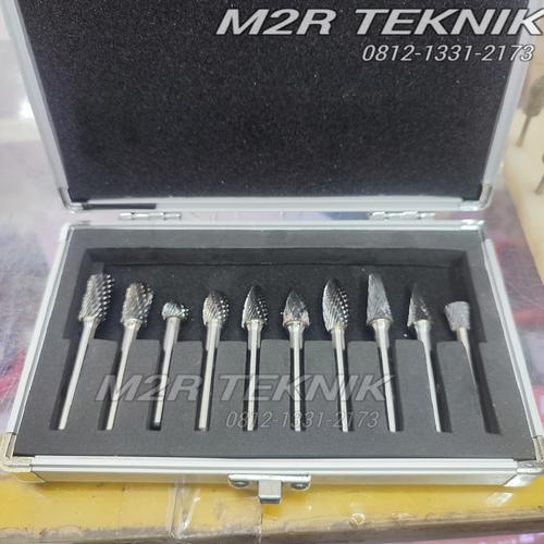 Jual Mata Tuner Set 10 x 6 mm Rotary Burrs Mata Tuner Besi Set 10 Pcs ...