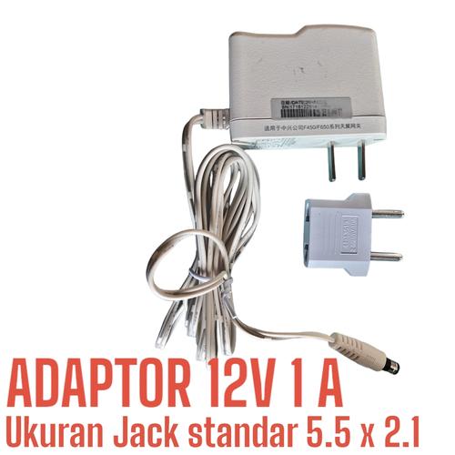 Jual Adaptor Adapter 12 volt 1 amper 12v 1a CCTV Modem Routerr - Kab ...
