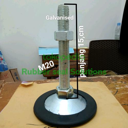 Promo 1 set kaki adjuster conveyor M20 x 150 mm / adjuster foot table ...