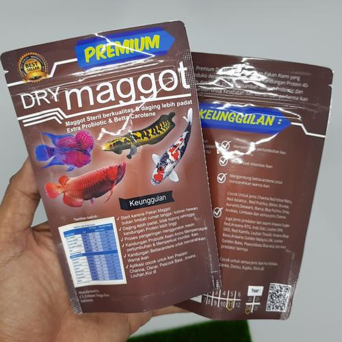 Jual Premium Dry Maggot steril berkualitas pakan ikan Channa ,Arwana ...