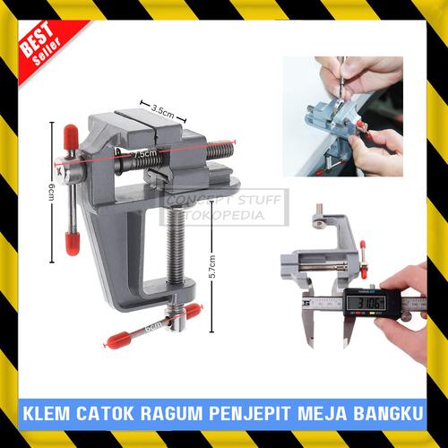 Jual ALAT PENJEPIT RAGUM TANGGEM CATOK CLAMP VICE MEJA STAND DRILL MINI ...