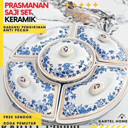 Jual Wadah Saji Prasmanan Set Keramik Peralatan Makan Set - CANCI RED ...