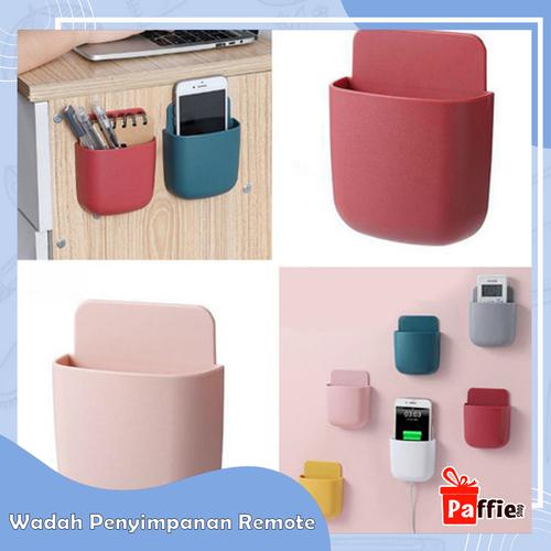 Jual Wadah penyimpanan remote tv ac tempel dinding box tempat holder hp ...