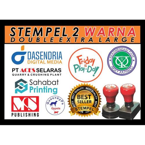 Jual Stempel 2 Warna Ukuran Double Extra Large Siap Cap #Gratisongkir ...