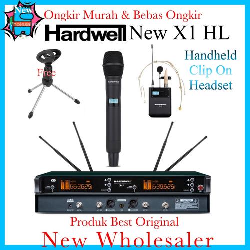 Jual Mic wireless Hardwell New X1 HL handheld clip on headset original ...