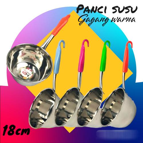 Jual panci susu gagang warna 18cm/panci mie stainless/panci rebus mie ...