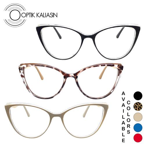 Promo Frame Kacamata wanita cat eye mata kucing besi full frame pegas ...