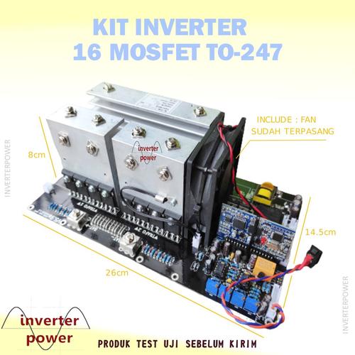 Jual module inverter egs002 16 mosfet TO247 pure sine wave 16mosfet ...