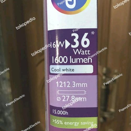 Jual Lampu TL Neon Led T8 PHILIPS Ecofit 16W 16Watt 4000K Natural 120cm ...