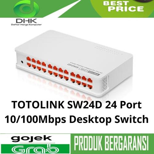 Jual TOTOLINK SW24D - 24 Port 10/100Mbps Desktop Switch - Jakarta Pusat ...