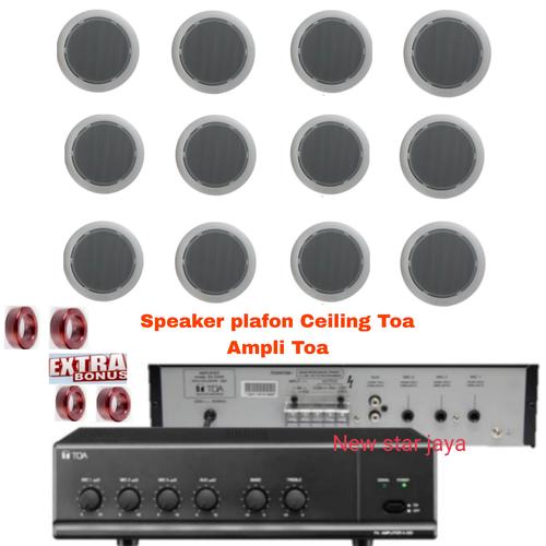 Jual Paket sound system Toa Ruangan restoran speaker plafon 10unit ...
