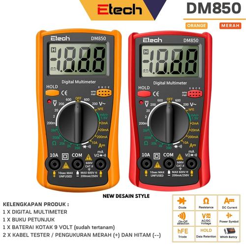 Promo Digital Multimeter Multitester DM 850 Alat Pengukur Arus Listrik ...