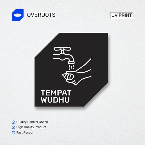 Jual Tulisan Tempat Wudhu Sign Board Acrylic Tempel Dinding Print UV ...