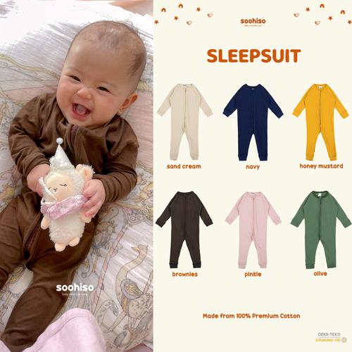 Jual Piyama Bayi Zipper Sleepsuit - SOOHISO Baby Sleepsuit - Honey ...