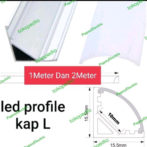 Jual Housing Kap Alumunium Led Strip/Led Bar Cover Susu V Style Siku ...