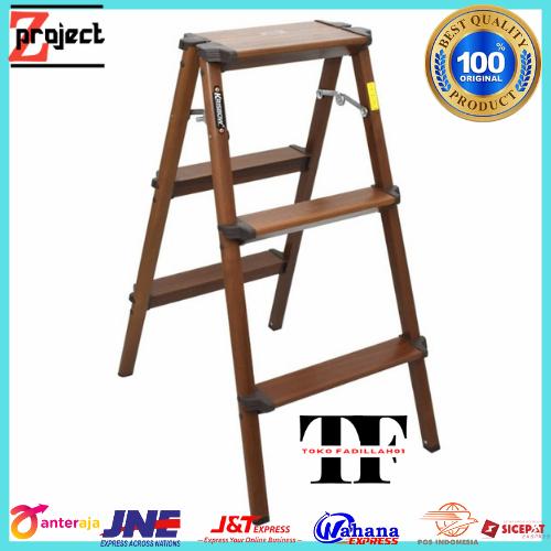 Jual KRISBOW tangga lipat aluminium 3 step motif kayu / tangga lipat 3 ...