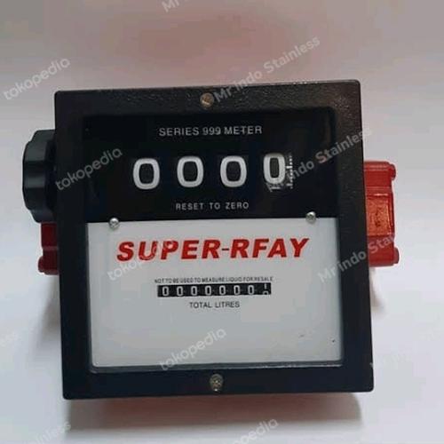 Jual Flow meter solar 2" Inch 4 digit Series 999 - Meteran minyak oli ...