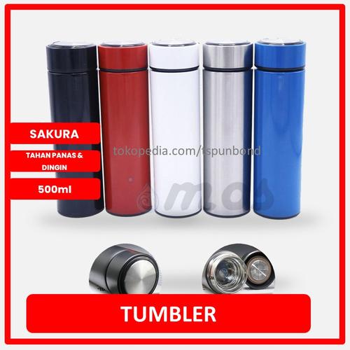 Jual Tumbler Stainless SAKURA / Botol Minum 500ml / Tumbler Custom ...