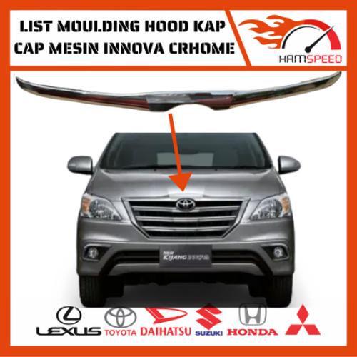 Jual Lis Kap Mesin Grand Innova 2012 - 2015 Original/ Hood Moulding ...