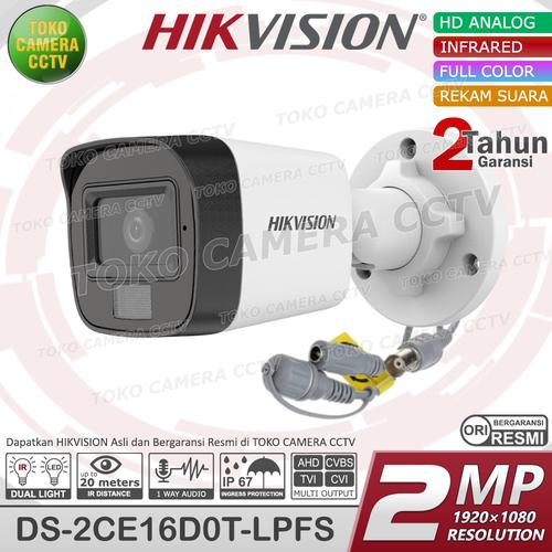 Jual KAMERA CCTV OUTDOOR 2MP AUDIO COLORVU HIKVISION DS-2CE16D0T-LPFS DUAL - Jakarta Barat ...