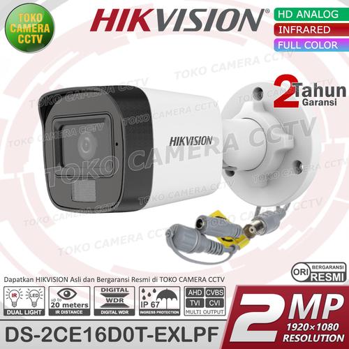 Jual KAMERA CCTV OUTDOOR 2MP COLORVU HIKVISION DS-2CE16D0T-EXLPF DUAL LIGHT - Jakarta Barat ...