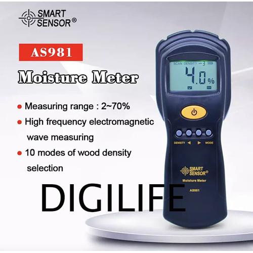 Jual Moisture Meter Smart Sensor AS981 Wood Kayu MC Tester Timber AS ...