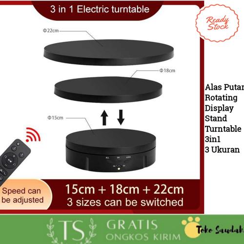 Jual Rak Stand Display Produk Putar Rotation Elektrik 360 Turntable - 3 ...
