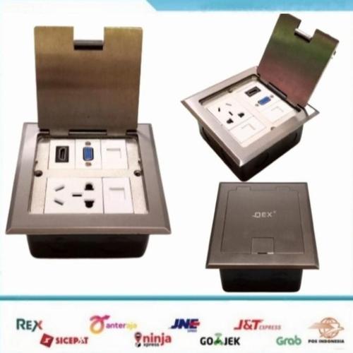 Jual STOP KONTAK LANTAI/MEJA - FLOOR SOCKET LANTAI/MEJA HDMI,VGA,TELP ...