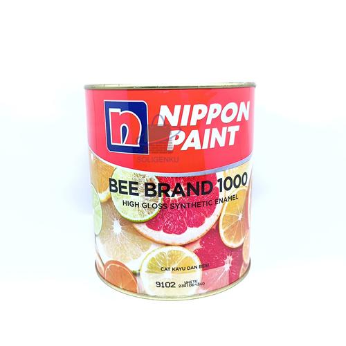 Jual Bee Brand 1000 Cat Kayu Dan Besi Nippon Paint 0.9 L - 9103 Black ...