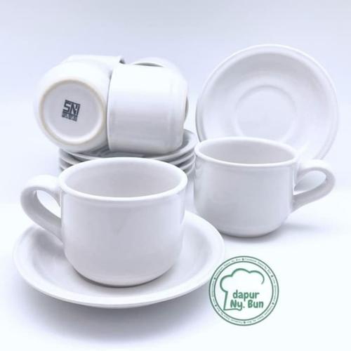 Promo Cangkir Tatak Set Putih Polos Nikura Saji Teh Kopi Tea Cup Cafe Latte - Jakarta Pusat ...