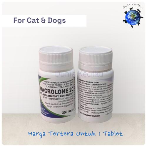 Jual Macrolone 20mg Obat Anti Radang Dan Alergi Anjing Kucing Per ...