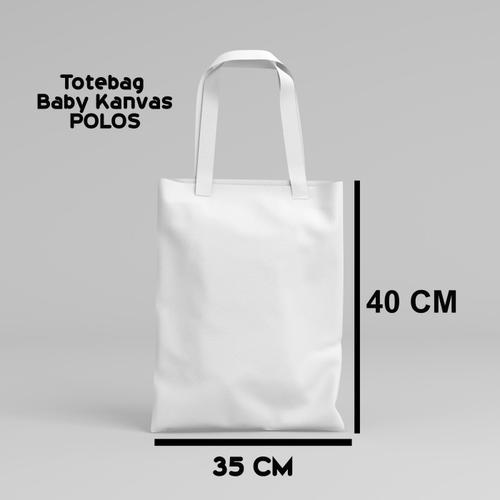 Jual Totebag / Tas Jinjing Baby Kanvas Polos Putih 35x40 Cm - Resleting - Jakarta Selatan ...