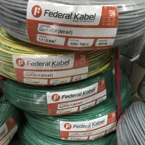 Jual Kabel NYAF 1.5mm Serabut Federal NYAF 1,5 mm Roll 100 meter 1.5 mm - Putih - Kota Surabaya ...