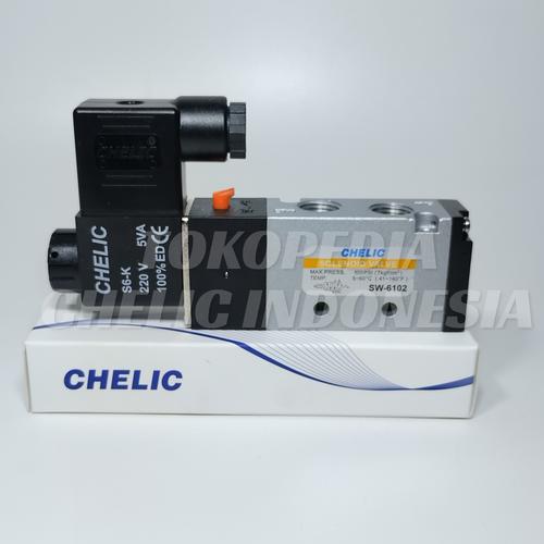Jual SOLENOID VALVE SINGLE 5/2 PORT 1/4" ORIGINAL CHELIC SW-6102 - 220VAC - Kota Surabaya ...