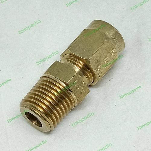 Jual Fitting Male Connector Straight 8mm OD X 1/4"Npt Brass Serto - Jakarta Barat ...