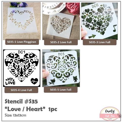 Jual plastic stencil cetakan stensil lukis, craft, kue cake, scrapbook ...