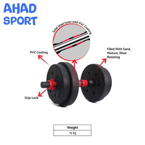 Jual Barbel PVC Sand 15 kg ROX Dumbbell Barbell 15kg - Jakarta Selatan ...