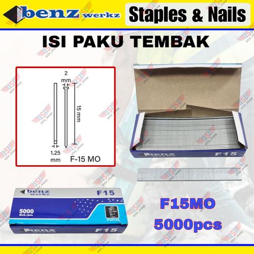 Jual Isi Paku Tembak angin 15mm isi 5000pc Air Nailer F15 Paku Angin I ...