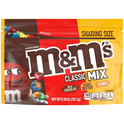 Jual M&M's Classic Mix Chocolate Candy, Sharing Size - 8.3 oz/235, 3 Gr ...