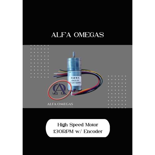 Jual High Torque Motor DC 25GA370 12V 130RPM w/ Encoder - Kota Surabaya ...
