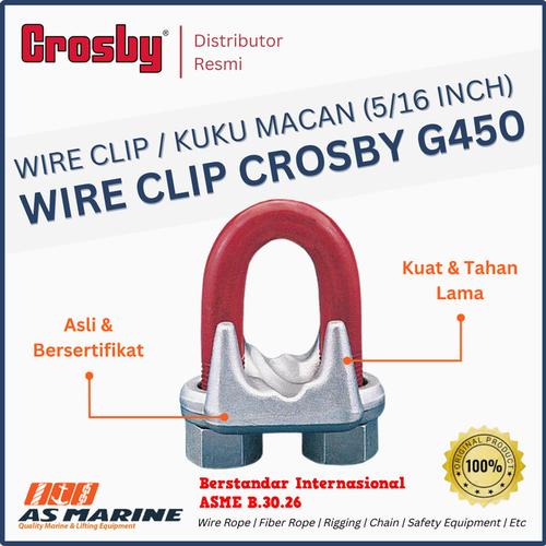 Promo CROSBY USA Wire Rope Clip / Klem Sling Kuku Macan G450 5/16 Inch ...