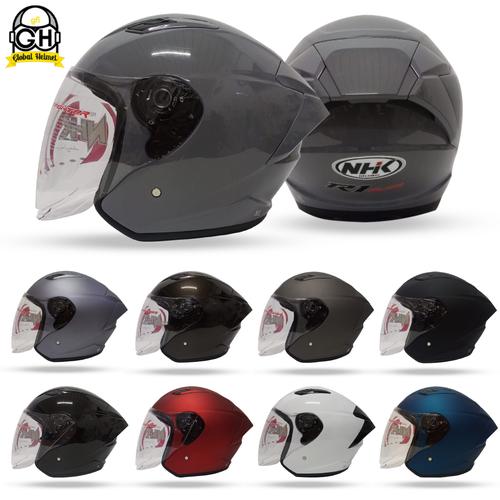 Jual NHK R1 ELITE SOLID VARIASI WARNA HELM OPEN FACE VISOR CLEAR - DARK ...