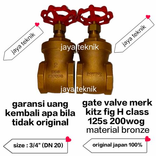 Jual gate valve kitz kuningan 3/4 inch class 125 200 wog fig H - Kab. Tangerang - jaya-teknik1 ...