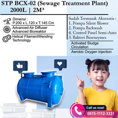 Jual TANGKI IPAL STP HORIZONTAL SILINDER 2.000 LITER 2M3 / BIOTANK ...