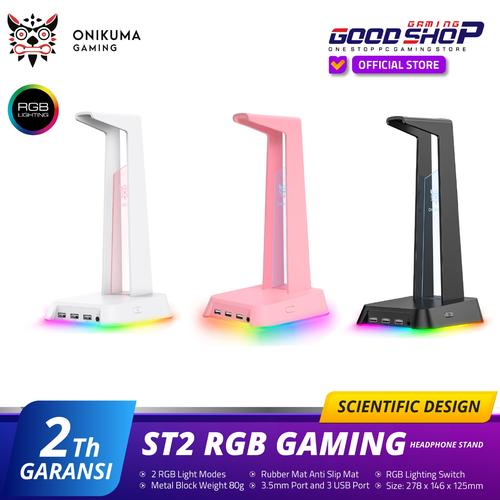 Jual ONIKUMA HEADSET STAND ST2 RGB - White - Jakarta Pusat ...