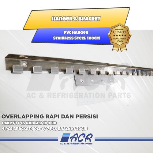 Jual Hanger + Bracket / Bracket Tirai PVC Strip Curtain Stainless 100cm ...