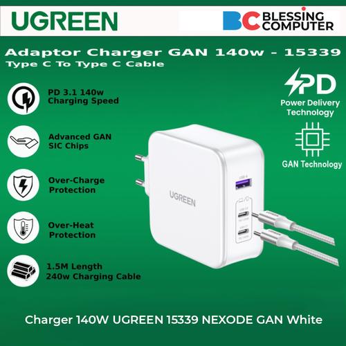 Promo Charger 140W UGREEN 15339 NEXODE GAN White Cicil 0% 3x - Kota ...